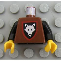 LEGO PART 973c03h01pr0044 Torso Armor, Wolfpack Print, Black Arms ...