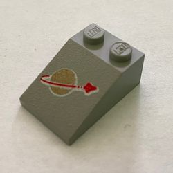LEGO PART 3298pr0039 Slope 33° 3 x 2 with Classic Space Logo Print ...