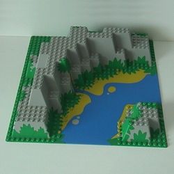 LEGO PART 6024pr0002 Baseplate Raised 32 x 32 Canyon with Blue and ...