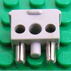 LEGO PART 766c01 Electric Connector, 2 Way Male Squared Narrow Long ...