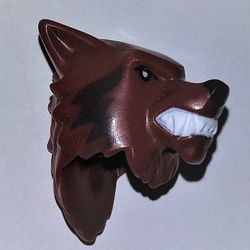 LEGO PART 10302pr0001 Minifig Head Special, Werewolf with Dark Brown ...