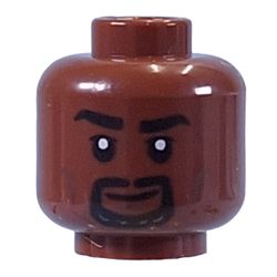 LEGO PART 28621pr4092 Minifig Head Goliath, Black eyebrows, Beard ...