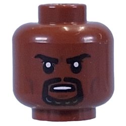 LEGO PART 28621pr4092 Minifig Head Goliath, Black eyebrows, Beard ...