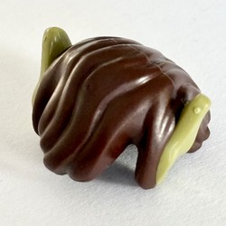 LEGO PART 68498pat0002 Hair Swept Back with Olive Green Elf Ears ...