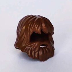 LEGO PART 87999 Hair with Beard and Mouth Hole | Rebrickable - Build ...
