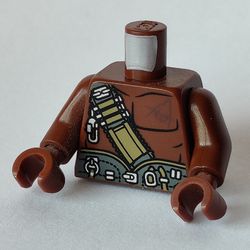 LEGO PART 973c19h19pr1840 Torso Bare Chest with Dark Tan and Dark ...