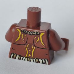 LEGO PART 973c19h19pr1850 Torso Bare Chest with Skull Necklace and Body ...