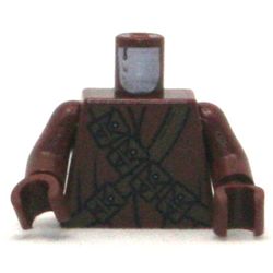 LEGO PART 973c19h19pr0405 Torso Robe, Brown Cross Straps with Pouches ...