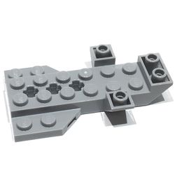 LEGO PART 3536 Plate Special 4 x 7 with 3 Slopes, Wedges, 3 Axle Holes ...