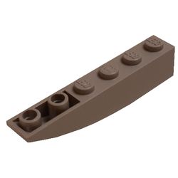LEGO PART 42023 Brick Curved 6 x 1 Inverted | Rebrickable - Build with LEGO