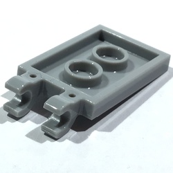 LEGO PART 65886 Tile Special 2 x 3 with 2 Clips without Tab between ...