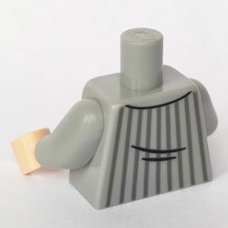 LEGO PART 973c14h02pr6204 Torso Jacket, Dark Bluish Gray Pinstripes ...