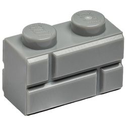 LEGO PART 98283 Brick Special 1 x 2 with Masonry Brick Profile ...