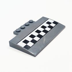 LEGO PART 15625pr0008 Slope Curved 5 x 8 x 2/3 with Checkered Print ...