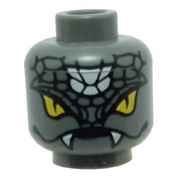 LEGO PART 3626cpr0867 Minifig Head Snike, Yellow Snake Eyes, Fangs ...