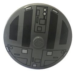 LEGO PART 3960pr9977 Dish 4 x 4 Inverted [Radar] with TIE Hatch Print ...