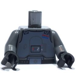 LEGO PART 973c12h03pr5229 Torso Armor, Sand Blue Chestplate with Rank ...