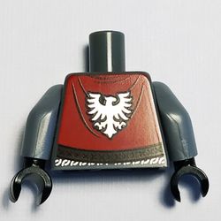 LEGO PART 973c30h03pr0001 Torso Armor, Silver Chainmail, Dark Brown ...