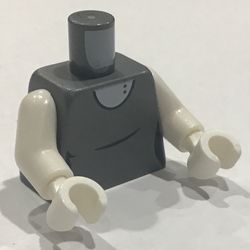 LEGO PART 973c27h27pr9995 Torso Tank Top with White Neck with Red ...