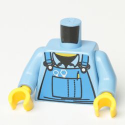 LEGO PART 973c32h01pr1244 Torso Mechanic Blue Overalls, Tools in Pocket ...