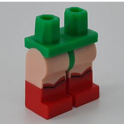 LEGO PART 970c02pat22pr1177 Hips with Light Nougat Legs and Red Boots ...