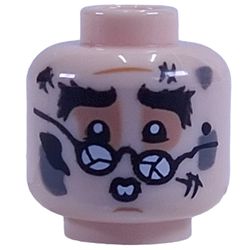 LEGO PART 28621pr4127 Minifig Head Bogrod, Light Bluish Grey Eyebrows ...