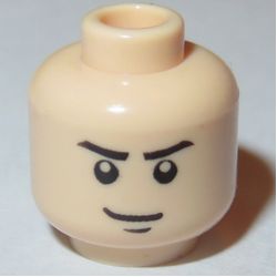 LEGO PART 3626bpr0472 Minifig Head, Eyebrows, Chin Dimple Print ...