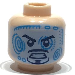 LEGO PART 3626cpr2552 Minifig Head Iron Man (Tony Stark), Eyebrows ...