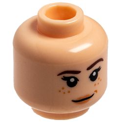 LEGO PART 3626cpr3936 Minifig Head Hermione Granger, Dark Brown ...