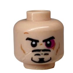 LEGO PART 3626cpr9838 Minifig Head Tony Stark, Goatee Beard, Smile ...
