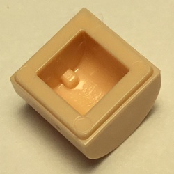 LEGO PART 49307 Brick Curved 1 x 1 x 2/3 Double Curved Top, No Studs ...