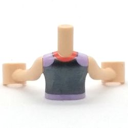 LEGO PART 92456c01pr0449 Minidoll Torso Girl, Lavender Wet-suit ...