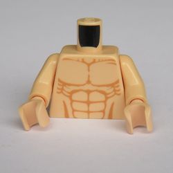 LEGO PART 973c02h02pr1462 Torso Bare Chest with Muscles Print, Light ...