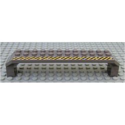 LEGO PART 30296pr0001 Brick Arch 2 x 14 x 2 1/3 with Black and Yellow ...