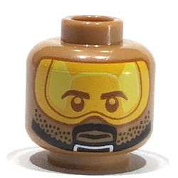 LEGO PART 28621pr4193 Minifig Head Captain Porter, Black Beard ...