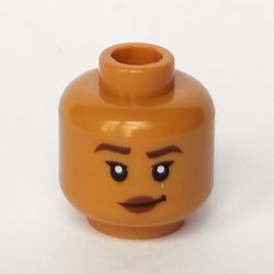 LEGO PART 3626cpr4011 Minifig Head Moana, Reddish Brown Eyebrows, Lips ...