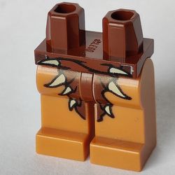 LEGO PART 970c23pr0577 Hips and Medium Nougat Legs with Bone Spiked Orc ...