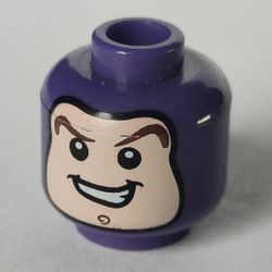 LEGO PART 3626cpr1887 Minifig Head Buzz Lightyear, Balaclava, Dark ...