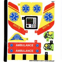 LEGO PART 36067 Sticker Sheet for Set 60179-1 | Rebrickable - Build ...