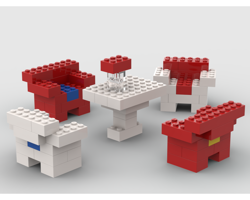 LEGO Set 022-1-c10 Furniture (1968 System) | Rebrickable - Build with LEGO