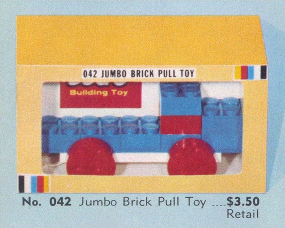 LEGO Set 042-1 Jumbo Brick Pull Toy (1966 System > Jumbo Bricks ...