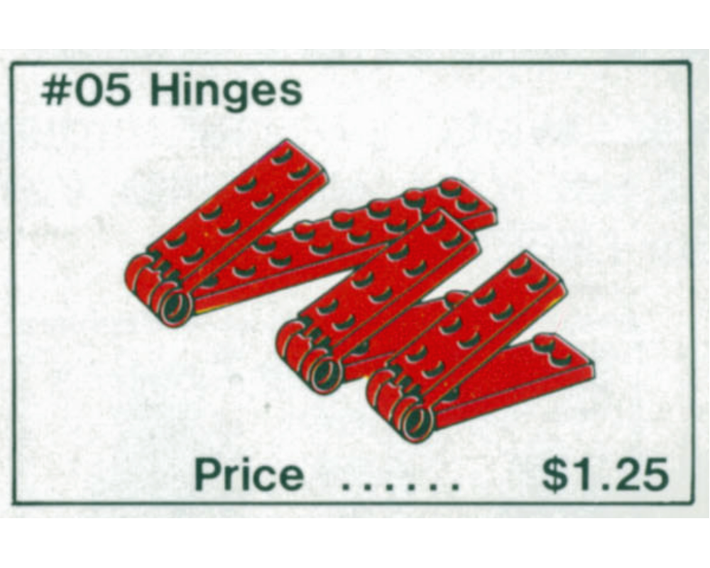 LEGO Set 05-1 Hinges (1980 Service Packs) | Rebrickable - Build with LEGO