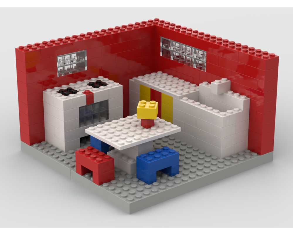 LEGO Set 055-2-c2 Kitchen (1968 System) | Rebrickable - Build with LEGO