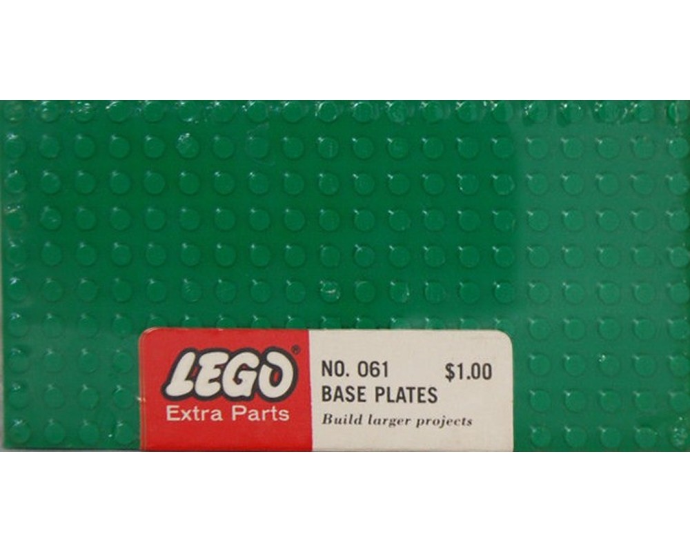 LEGO Set 061-1 Five Large Base Plates - Green (1966 System > Samsonite ...