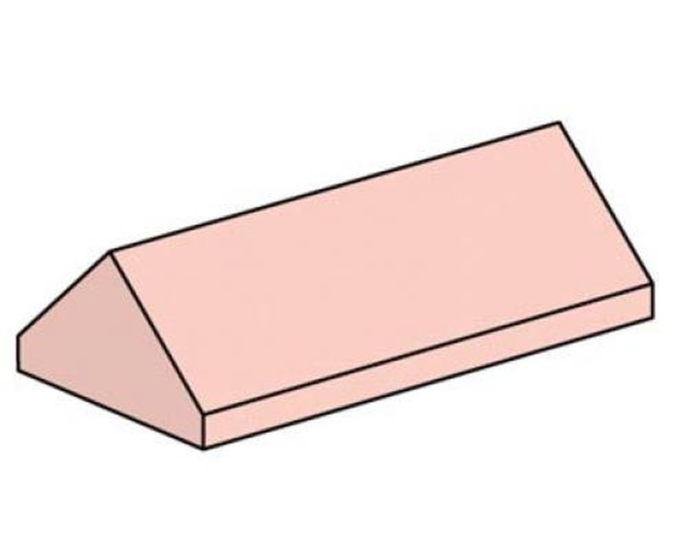 LEGO Set 10007-1 2 x 4 Sand Red Ridge Roof Tiles Steep Slope (2001 Bulk ...