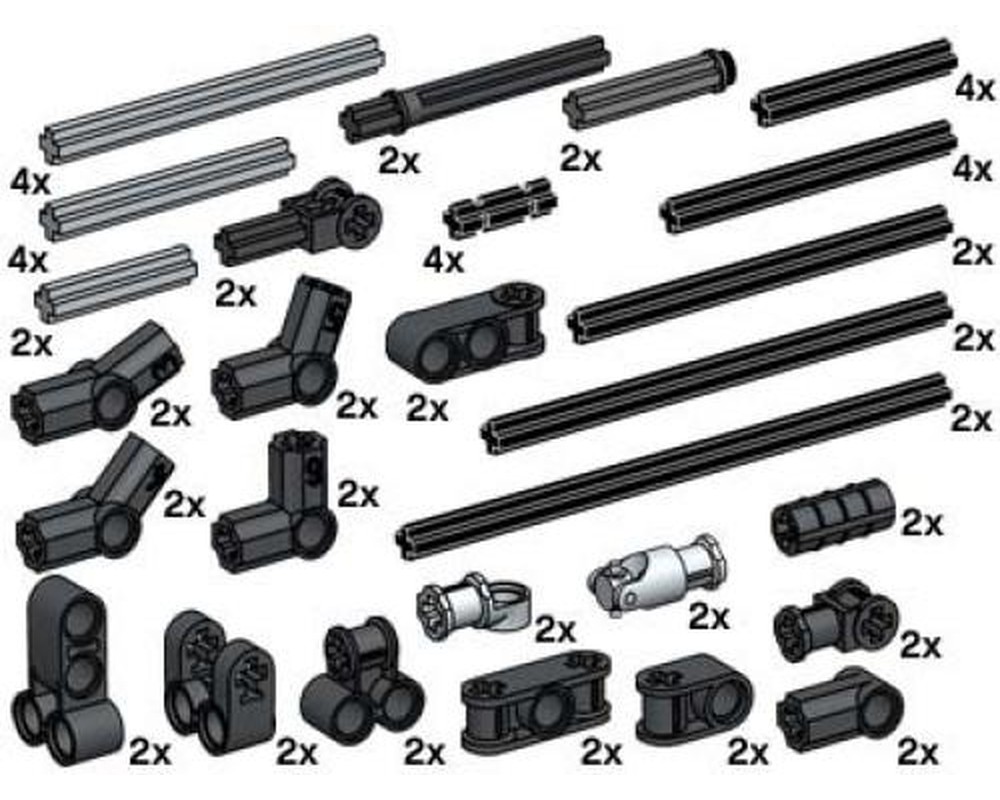 LEGO Set 10074-1 Cross Axles (2003 Bulk Bricks) | Rebrickable - Build ...