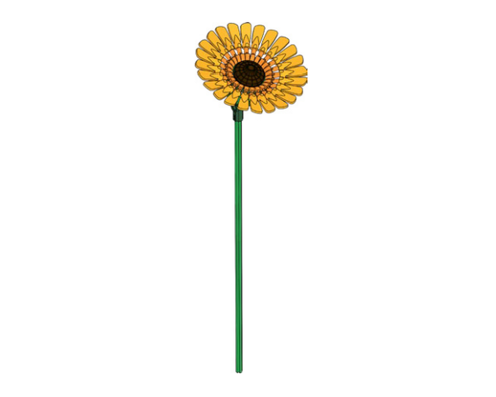 LEGO Set 10313-1-s9 Gerbera Daisy A (2023 Botanicals) | Rebrickable ...