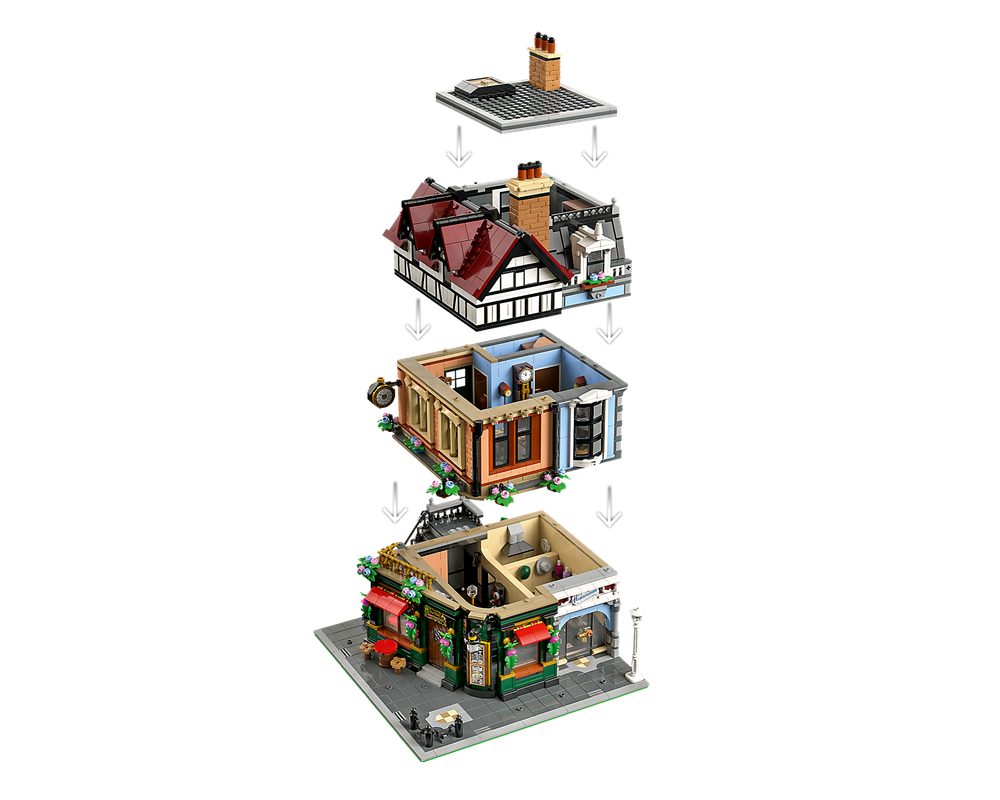 LEGO Set 10350-1 Tudor Corner (2025 Modular Buildings) | Rebrickable ...