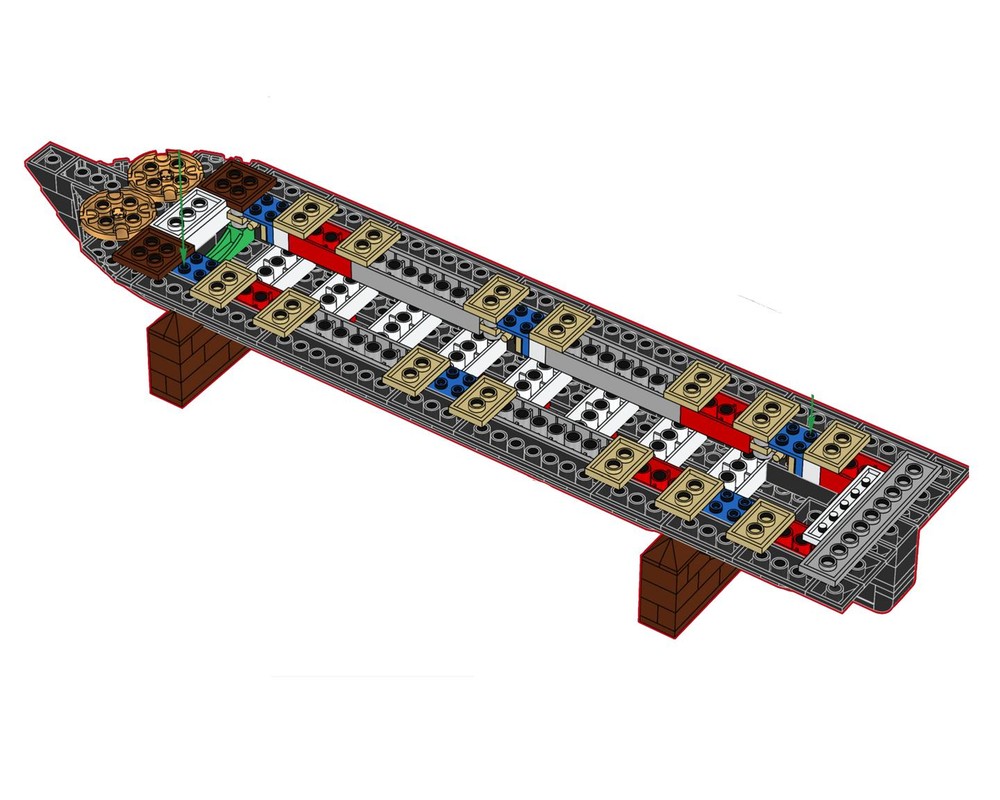 LEGO Set 10365-1-s1 Captain Jack Sparrow's Pirate Ship Extended Hull ...