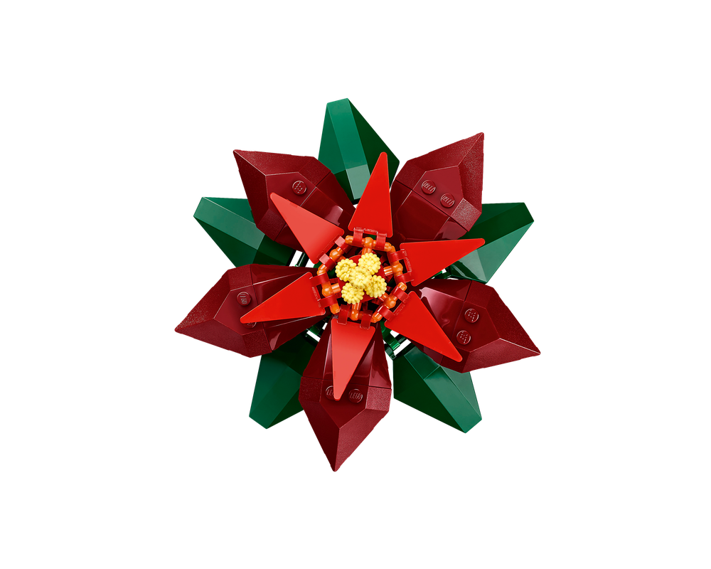 LEGO Set 10370-1 Poinsettia (2024 Icons) | Rebrickable - Build with LEGO